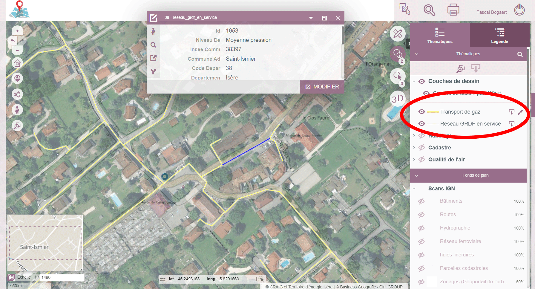 La carte des réseaux GRDF est en ligne dans le Système d’Information Territorial